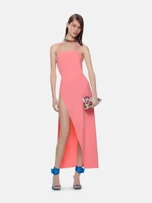 Attico The Fujiko Asymmetrical Midi Dress