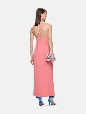 Attico The Fujiko Asymmetrical Midi Dress