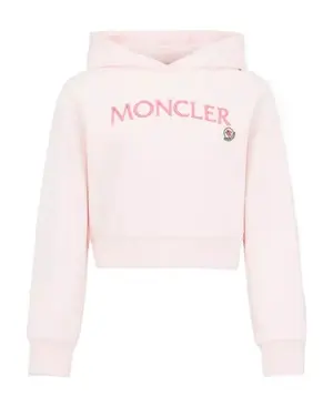 Moncler Embroidered Logo Hoodie - Pink