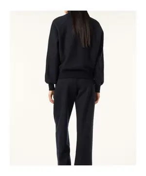 Loro Piana High-neck Zip Bomber - Navy Blue