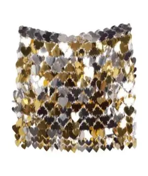 Rabanne Heart Sequin Mini Skirt