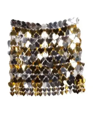 Rabanne Heart Sequin Mini Skirt