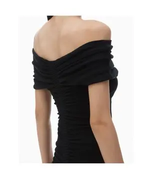 Alexander Wang Off-shoulder Ruched Dress