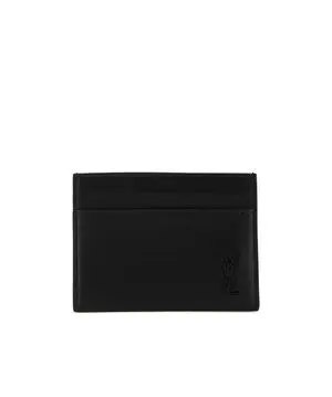 Saint Laurent Tiny Monogram Card Case - Black