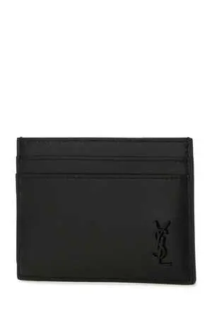 Saint Laurent Tiny Monogram Card Case - Black