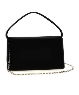 ROGER VIVIER Pilgrim Embellished Micro Satin Handbag - Black