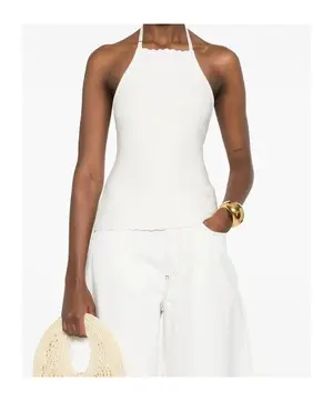 Jacquemus Ribbed Halterneck Knit Top