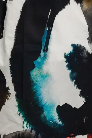 Alexander McQueen Watercolour Graffiti Printed Shorts - Black