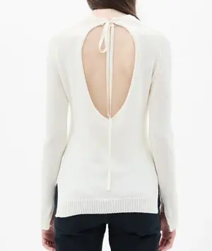 ANN DEMEULEMEESTER Open-back Ribbed Sweater