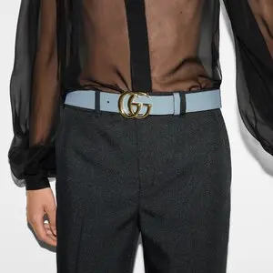 Gucci Double G Reversible Leather Belt