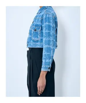 VIVIENNE WESTWOOD Marlene Cropped Denim Jacket - Blue