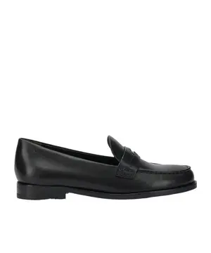 Tory Burch Round Toe Loafers - Black