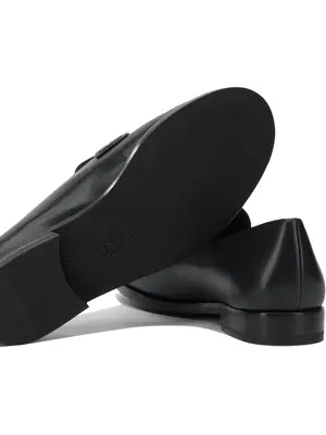 Tory Burch Round Toe Loafers - Black