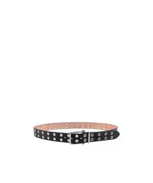 Alexander McQueen Thin Twin Skill Belt - Black