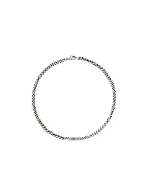 Balenciaga Bb Icon Chain Necklace - Vintage Silver