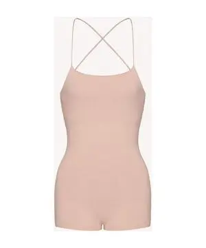 Red Valentino Crisscross Strap Lightweight Jumpsuit - Nude
