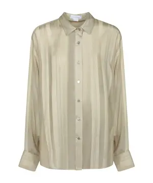 Stella McCartney Oversized Sheer Striped Panelled Shirt