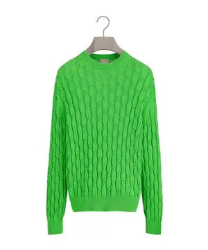 Dior Braided Crewneck Knitted Jumper - Green
