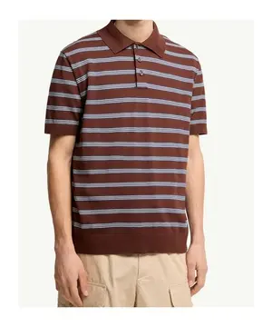 Moncler Striped Cotton Polo Shirt
