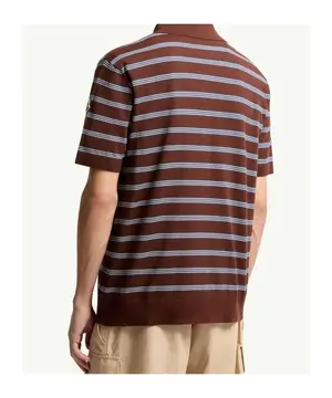 Moncler Striped Cotton Polo Shirt