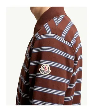 Moncler Striped Cotton Polo Shirt