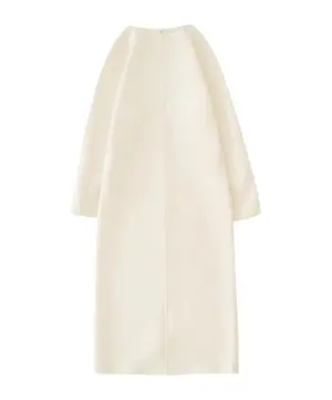 Studio Nicholson Long Sleeve Button Back Midi Dress With Slit