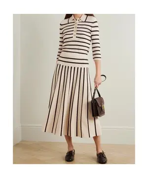 Zimmermann Illuminate Cropped Striped Knitted Sweater