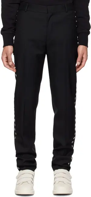 Alexander McQueen Eyelet Detail Slim-cut Trousers