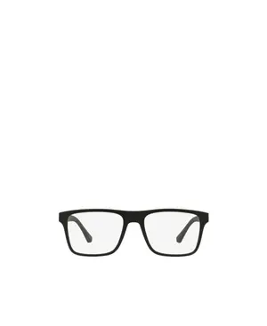 Emporio Armani Eyeglasses With Two Sunglass Clips - Black