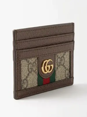 Gucci Ophidia Gg Card Case - Brown