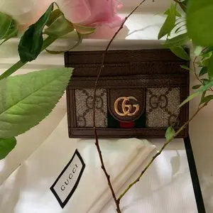 Gucci Ophidia Gg Card Case - Brown