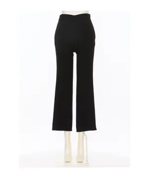 Valentino Garavani Wool Crepe Cropped Pants With Gold Logo Plaque - Black