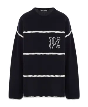 Palm Angels Striped Sweaters For Men