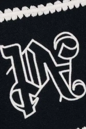 Palm Angels Logo Intarsia Knit Jumper - Black