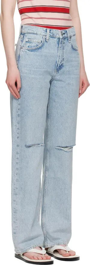 RAG  BONE Rag & Bone High-rise Straight-leg Jeans With Embroidered Logo