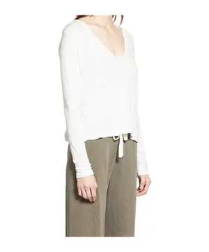 JAMES PERSE Deep V-neck Long-sleeve T-shirt