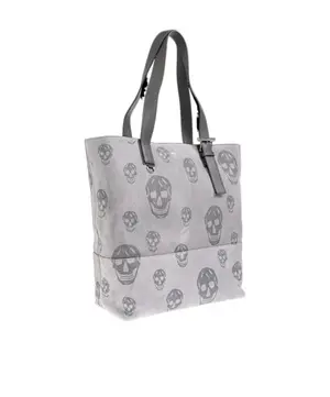 Alexander McQueen Skull Printed Tote Bag - Grey