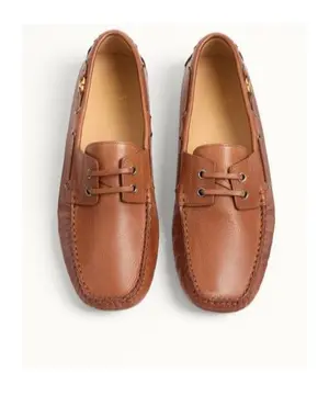 Valentino Garavani S Leather Boat Shoes - Brown