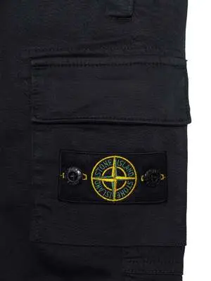 Stone Island Compass-badge Tapered Cargo Trousers - Blue