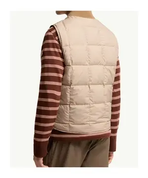 Moncler Elberton Square-quilted Down Gilet - Gray-beige