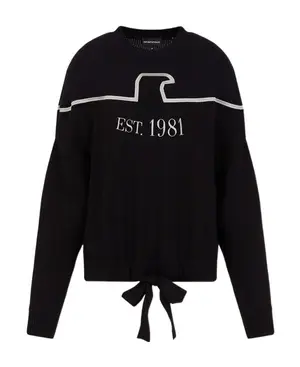 Emporio Armani Embroidered Logo Cotton Jumper