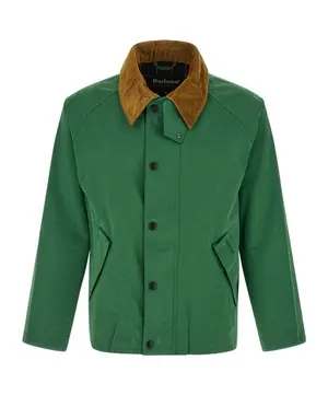 Barbour High-neck Long-sleeved Jacket With Corduroy Collar