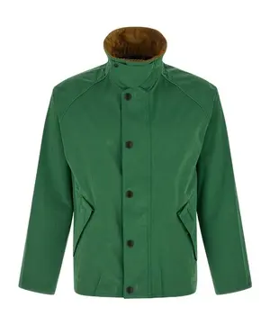 Barbour High-neck Long-sleeved Jacket With Corduroy Collar