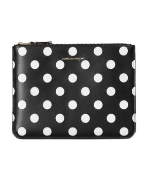 Comme Des Garçons Polka Dot Zipped Wallet - Black