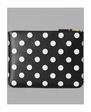 Comme Des Garçons Polka Dot Zipped Wallet - Black