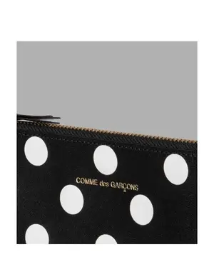 Comme Des Garçons Polka Dot Zipped Wallet - Black