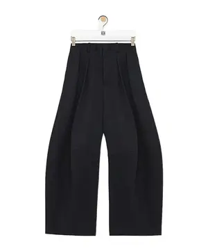 Loewe Barrel Trousers In Cotton And Silk Gabardine