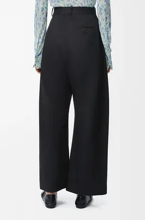 Loewe Barrel Trousers In Cotton And Silk Gabardine