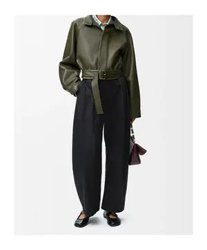 Loewe Barrel Trousers In Cotton And Silk Gabardine