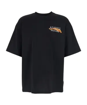 Amiri Logo Printed Crewneck T-shirt - Black